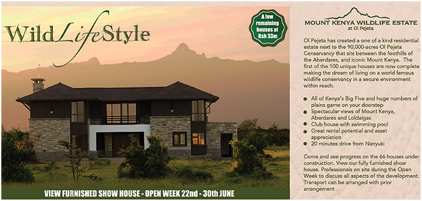 Ol Pejeta's 'Mt. Kenya Wildlife Estate' completes first home - ATC News ...