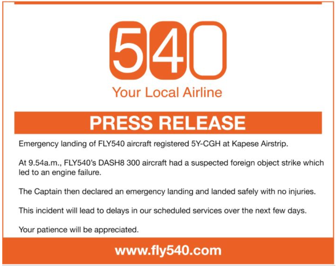 #Kenya's #Fly540 involved in take off accident - ATC News by Prof. Dr ...